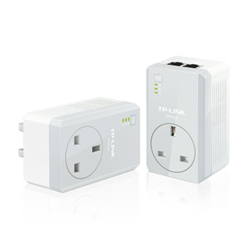 500 Mbps TP-LINK AV500 Pass-Through Powerline Adapter Starter Kit ...