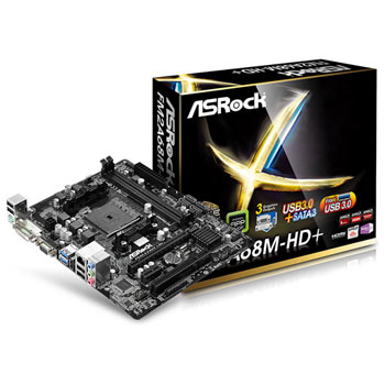ASRock FM2A68M-HD+ Micro-ATX Motherboard LN62659 | SCAN UK