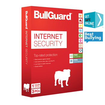 Bullguard Internet Security, Soft Box 3 Users, 100MB Online Backup ...