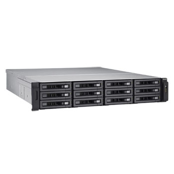 Qnap 12 Bay NAS 2U Rackmount 16GB Memory TS-EC1280U-RP-16GB LN63691 ...