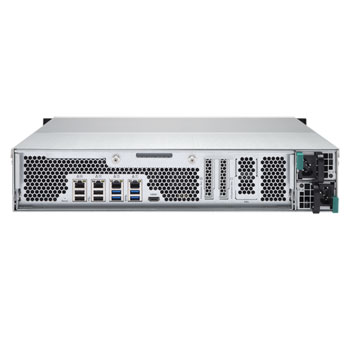 Qnap 12 Bay NAS 2U Rackmount 16GB Memory TS-EC1280U-RP-16GB LN63691 ...