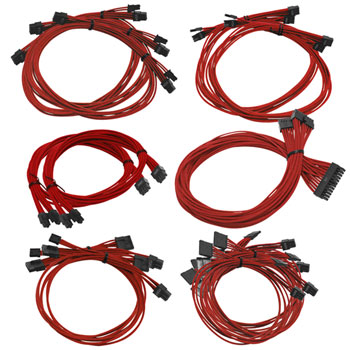 Red Braided Cable Set for EVGA G2/P2/T2 PSU LN64195 - 100-CR-1300-B9 ...