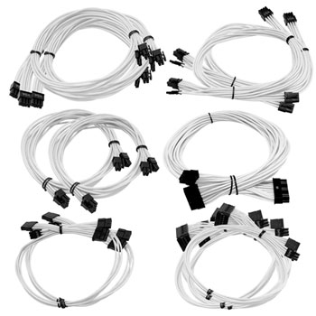 White Braided Cable Set for EVGA G2/P2/T2 PSU LN64197 - 100-CW-1300-B9 ...