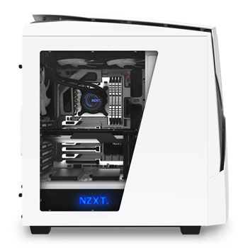 NZXT White Noctis 450 Mid Tower PC Gaming Case LN64274 - CA-N450W-W1 ...