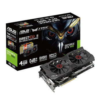 ASUS NVIDIA GTX 980 STRIX Direct CU II Graphics Card - 4GB LN64524 ...