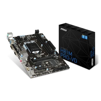 MSI H81M PRO-VD Micro ATX Motherboard LN64696 | SCAN UK