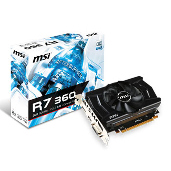 MSI Radeon R7 360 AMD Graphics Card 2GB LN65301 - R7 360 2GD5 OC | SCAN UK
