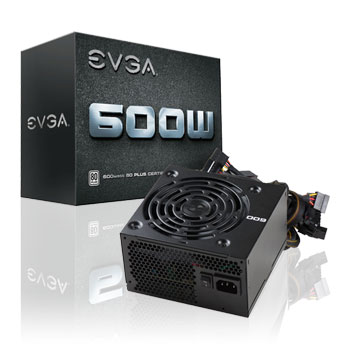 EVGA 600 Watt 80+ Wired ATX PSU/Power Supply Black (2022) LN65634 - 100 ...