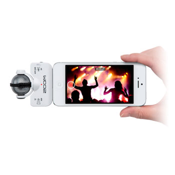 Zoom IQ5 White iPhone/iPad/iPod Recorder LN65789 - ZRCIQ5W | SCAN UK
