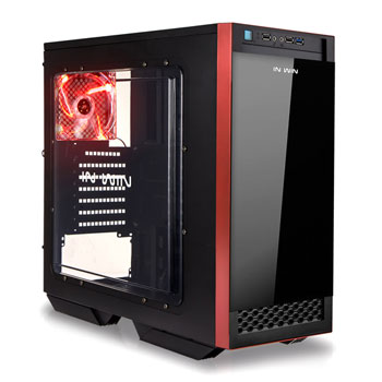 In Win 503 Mid Tower Case - Black/Red Window Edition LN65870 - 1ABWAK ...