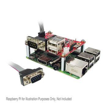 2 Port USB and RS232 Raspberry Pi Daughter Board Adaptor Lycom Pi-103 ...