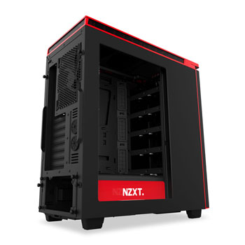 NZXT H440 New Edition Matte Black/Red Gaming Case with Window LN66349 ...