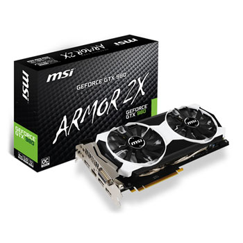 MSI GeForce GTX 980 OC Armor Graphics Card 4GB LN66567 - GTX 980 4GD5T ...