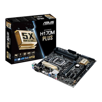 ASUS H170-M PLUS Micro ATX Skylake Motherboard LN66901 - 90MB0MT0 ...