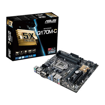 ASUS Intel Q170M-C Skylake Micro ATX Motherboard LN68034 | SCAN UK
