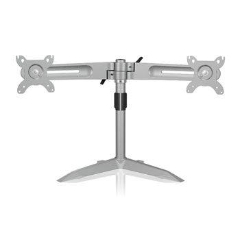 Silver Desktop Dual Monitor Stand upto 24" from Icybox IB-AC638 LN68069 ...