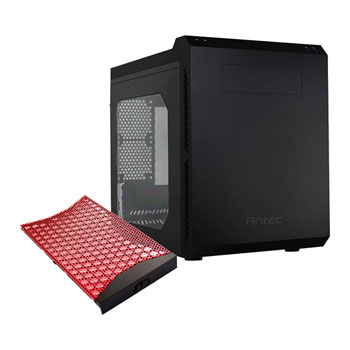 Antec P50 Black Cube PC Gaming Case with Red Extra Top Panel LN68116 ...