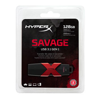 HyperX Savage 128GB USB 3.1/3.0 Pen Drive USB Memory Stick LN68540 ...