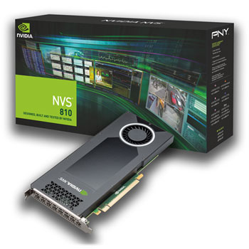 PNY NVIDIA Quadro NVS 810 DVI NVIDIA Pro Graphics Card 4GB LN68986 - VCNVS810DVI-PB | SCAN UK