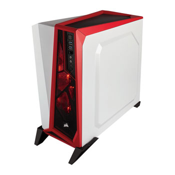 Corsair Carbide SPEC-ALPHA White/Red Gaming Case with Window LN69768 ...