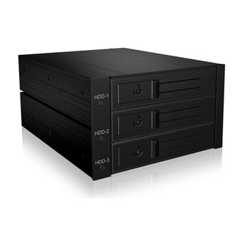 Dual 5.25" Bay to triple 3.5" SATA/SAS HDD Backplane from icybox IB ...