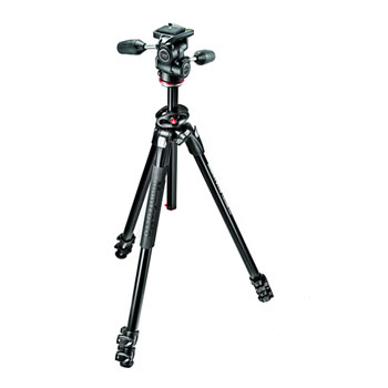 290 DUAL Tripod Kit, Aluminium 3 section Manfrotto tripod with 90 ...