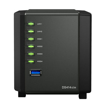 4 Bay mini NAS for 2.5" SSD or HDD from Synology LN70320 - ds414slim ...