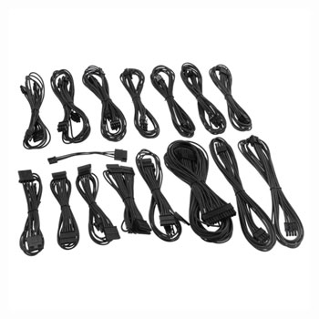 EVGA E-Series G2 / P2 / T2 PSU Black Braided Cable Premium Kit from ...