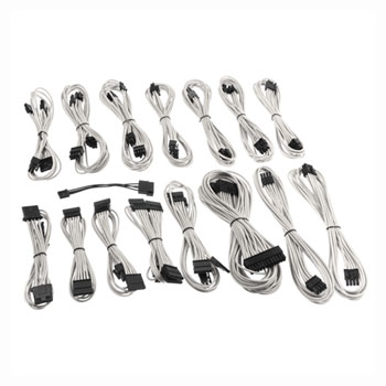 EVGA E-Series G2 / P2 / T2 PSU White Braided Cable Premium Kit from ...