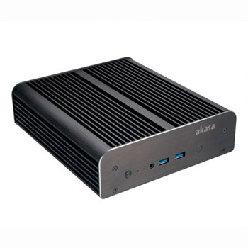Fanless Intel NUC5/6 case with IR receiver from AKASA A-NUC26-M1B ...