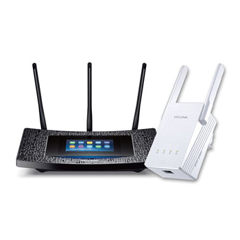 11ac Touch Screen Cable Broadband Router TP-LINK Touch P5 with a RE210 ...