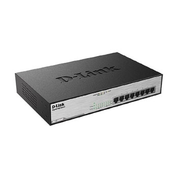 D-Link 8-Port Desktop Gigabit PoE+ Switch with 30W per PoE port LN72236 ...
