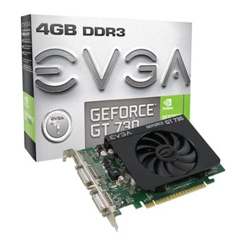EVGA GeForce GT 730 Single Slot Graphics Card 4GB LN72369 - 04G-P3-2739 ...