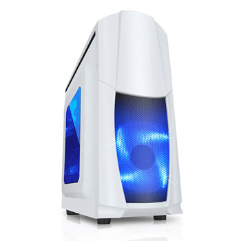 CIT Dragon 3 White Gaming PC Case with LED Fans LN72448 - CIT-DRAGON3 ...