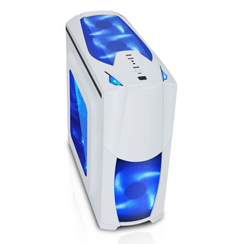 CIT Dragon 3 White Gaming PC Case with LED Fans LN72448 - CIT-DRAGON3 ...
