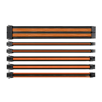 Thermaltake TtMod 30cm Black/Orange Sleeved Cable Management Kit ...