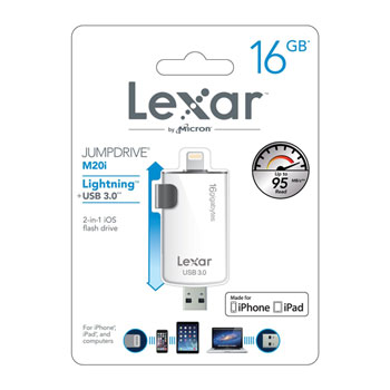 Lexar 16GB Lightning Connector Jump Drive M20i USB 3.0 Pen Drive ...