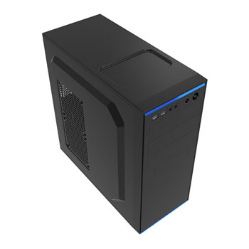 CiT Jet Stream Black/Blue PC Gaming Case with 500w PSU LN74327 ...