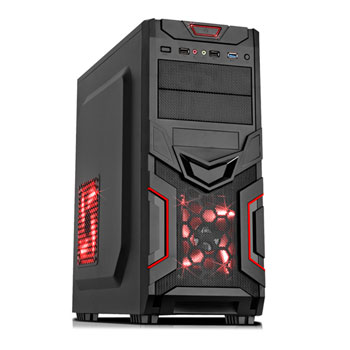 CiT Red Devil Desktop PC Gaming Case with USB 3.0 LN74330 - RED DEVIL ...