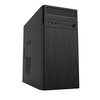 CiT Black Micro ATX/Mini ITX Desktop PC Case LN74336 - BLACK STEEL ...
