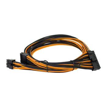Orange/Black Sleeved Cables for EVGA 750-850 G2/P2/T2 PSU/Power ...