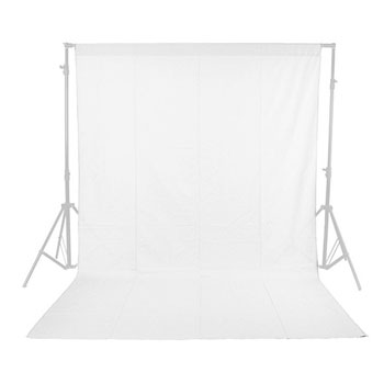 1.8m x 3m Cotton Backdrop by Phot-R - White LN75105 - P-C18X3WH | SCAN UK