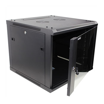 21U 19" 550mm Wall Mount Server Cabinet Black CAB-W21U-EL550 LN74898 ...