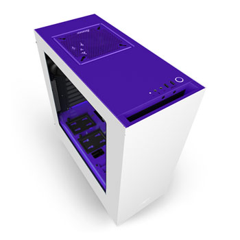 Source 340 NZXT White/Purple Compact Mid Tower Case LN77037 - CA-S340W ...