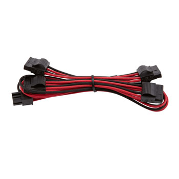 Corsair 4 Pin Peripheral Type 4 PSU Cable Red/Black LN77054 - CP ...