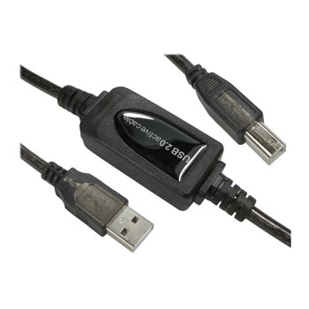 Active 15m USB 2.0 A- B Cable LN78204 - USB2-PREXT15M | SCAN UK