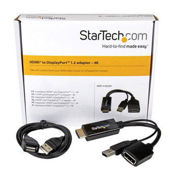 HDMI to DP Adapter Converter 4K from StarTech.com LN79831 - HD2DP | SCAN UK