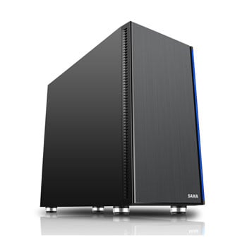 Sama Black Fish Silent PC Case with 2 x 12cm Front & 1 x 12cm Rear ...