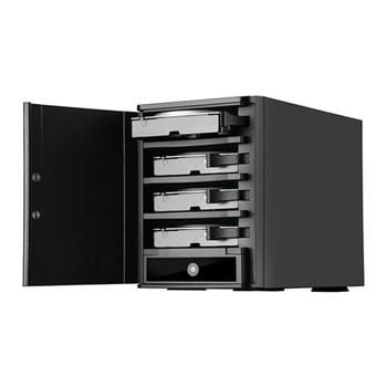 SilverStone Mini SAS External Hard Drive Enclosure 4 Bay RAID Storage ...