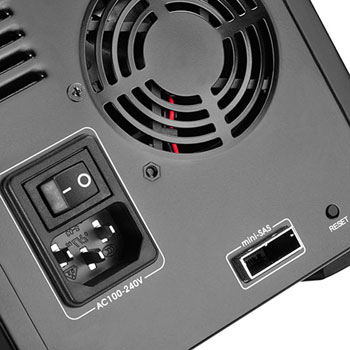 SilverStone Mini SAS External Hard Drive Enclosure 4 Bay RAID Storage ...